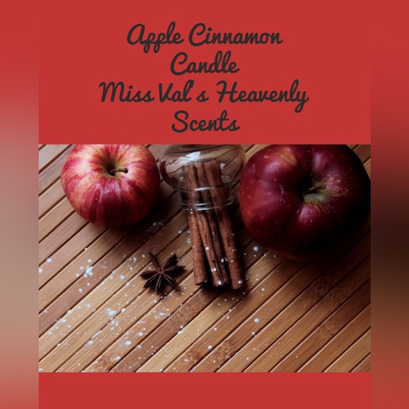 Hand Crafted | Accents | Handmade Apple Cinnamon 8oz Candle Miss Vals ...
